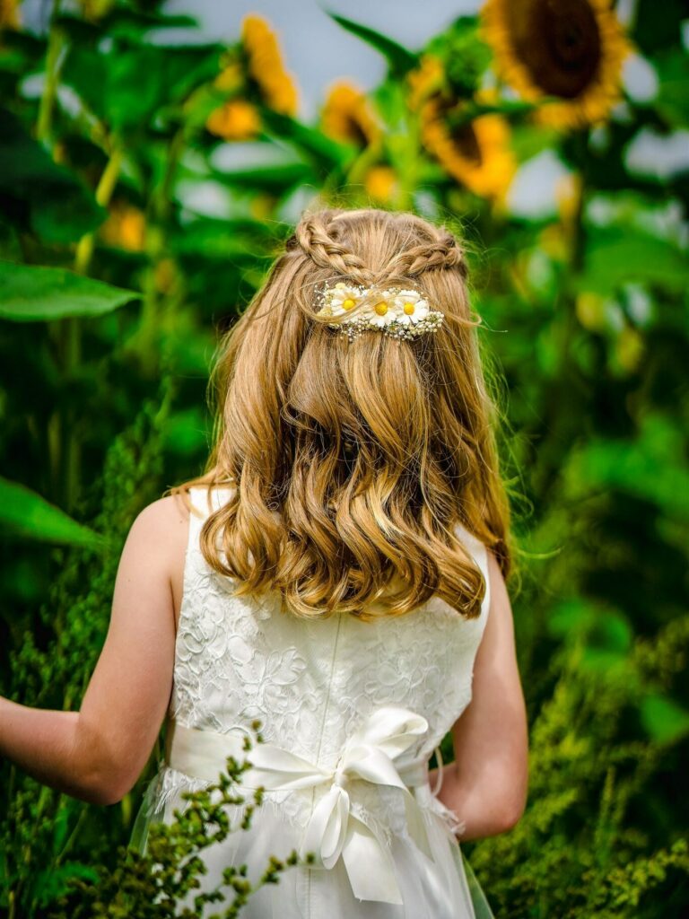 Daisy Flower Hair Clip Flower Girl Hair Accessories